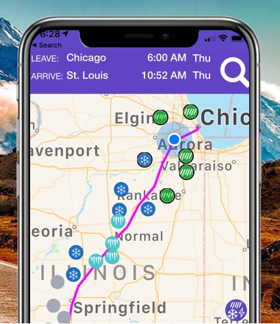 Weather Map For Driving Route - United States Map
