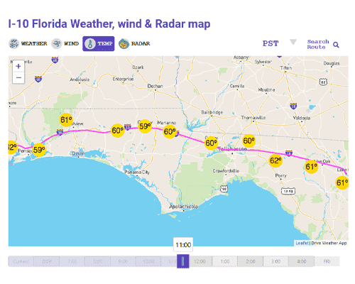 I10 Weather Florida - Drive Weather