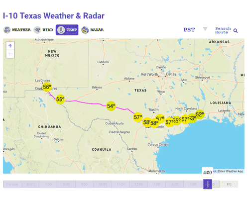 I-10 Weather Texas - Drive Weather