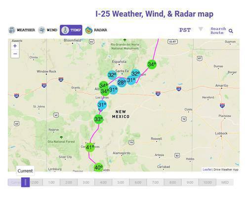 I-25 Weather New Mexico - Drive Weather