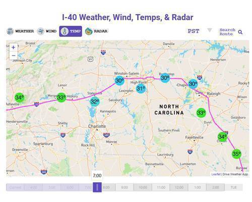 I40 Weather North Carolina - Drive Weather