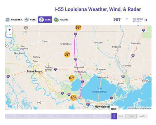 I-55 Weather Louisiana - Drive Weather