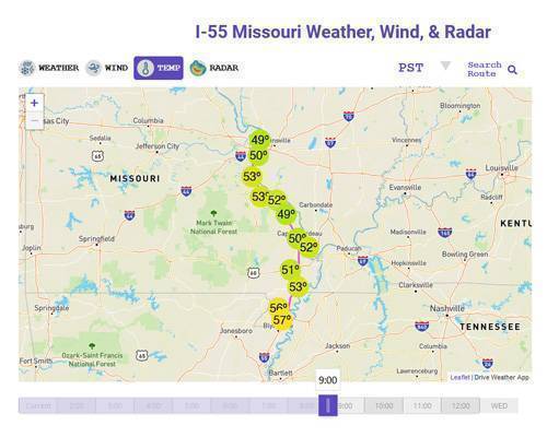 I-55 Weather Missouri - Drive Weather