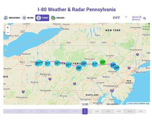 I80 Weather Pennsylvania - Drive Weather