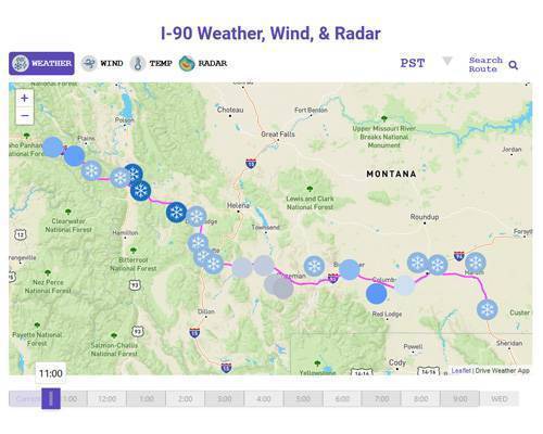 I-90 Weather Montana - Drive Weather