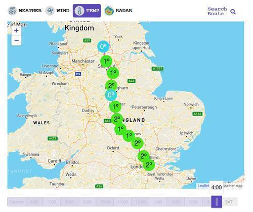 See the weather forecast, wind and radar on M1