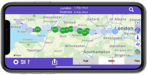 See the M4 weather conditions with wind and radar