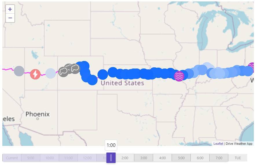 Route 50 Weather - Drive Weather